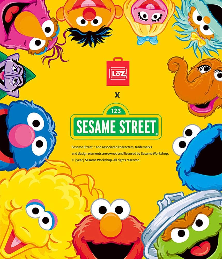 LOZ Sesame Street Characters Elmo & Big Bird & Cookie Monster Figures ...