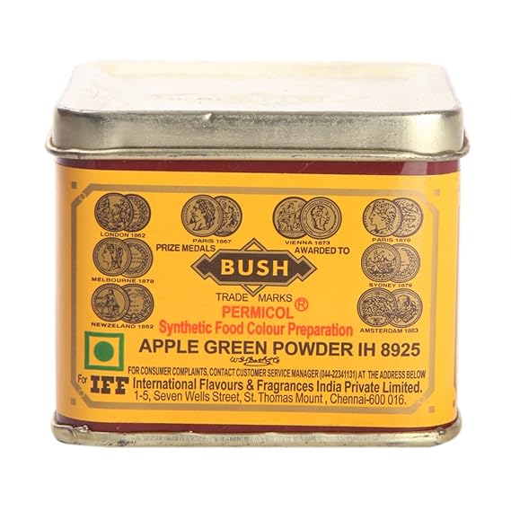 Bush Food Color - Apple Green Powder, 100g Pack: Amazon.in