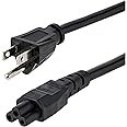 Amazon.com: StarTech.com 10ft (3m) Laptop Power Cord, NEMA5-15P to C5 Mickey Mouse, 10A 125V ...
