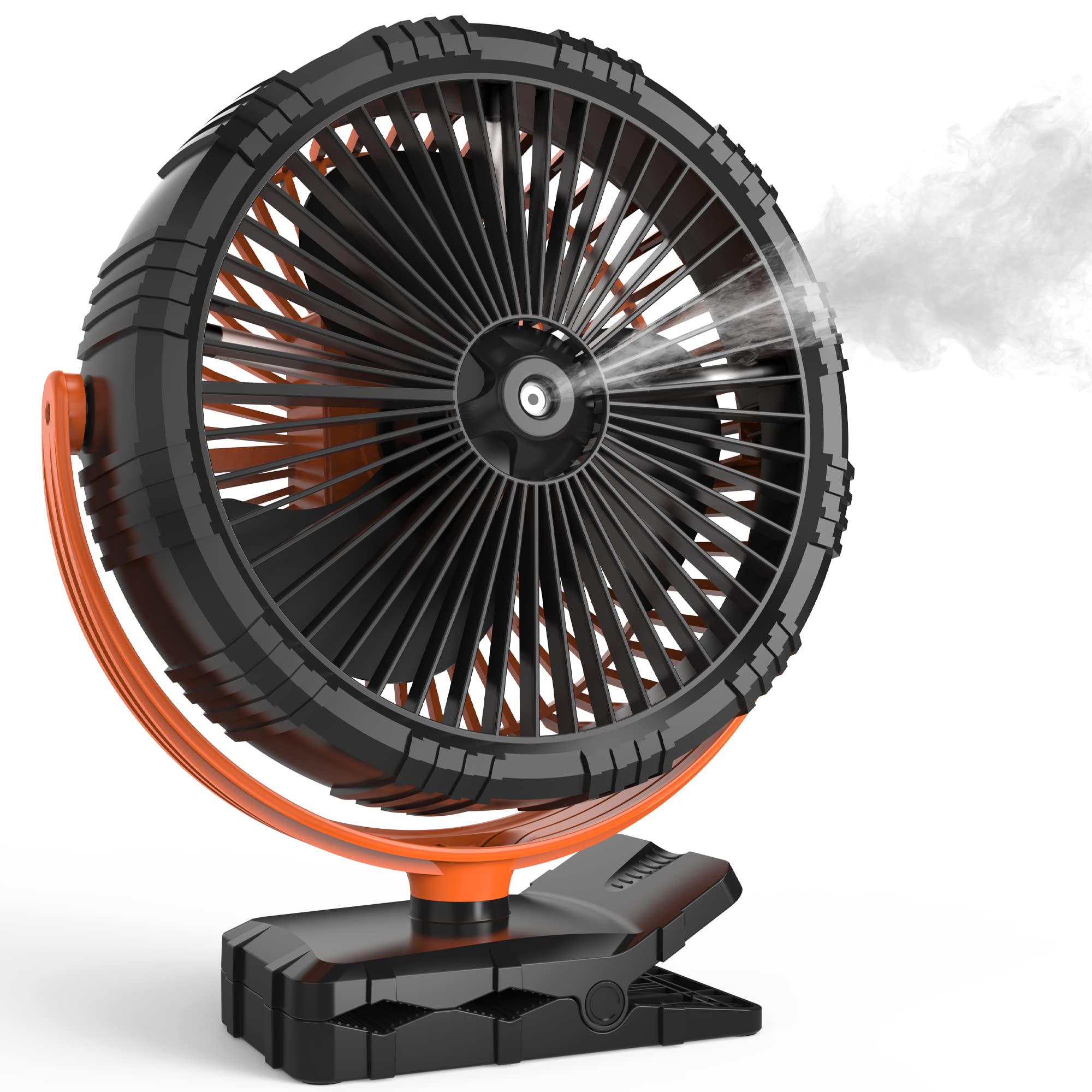 YONHISDAT Misting Fan Rechargeable 10000mAh Battery, 8-inch Mister Fan ...