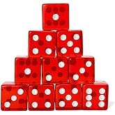 Amazon.com: Luck Lab 10 Piece D6 Dice Pack - Acrylic Dice for RPG MTG ...