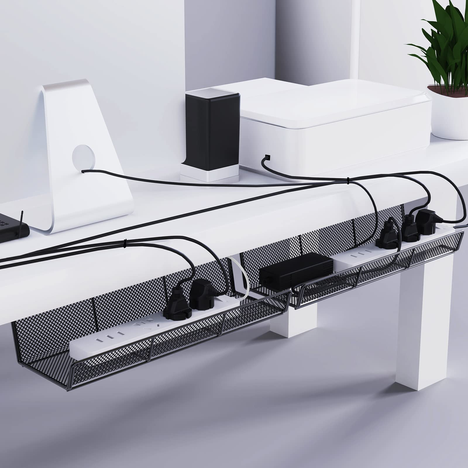 Mua Univivi 17'' Under Desk Wire Organizer, Mesh Metal Under Desk Cable ...