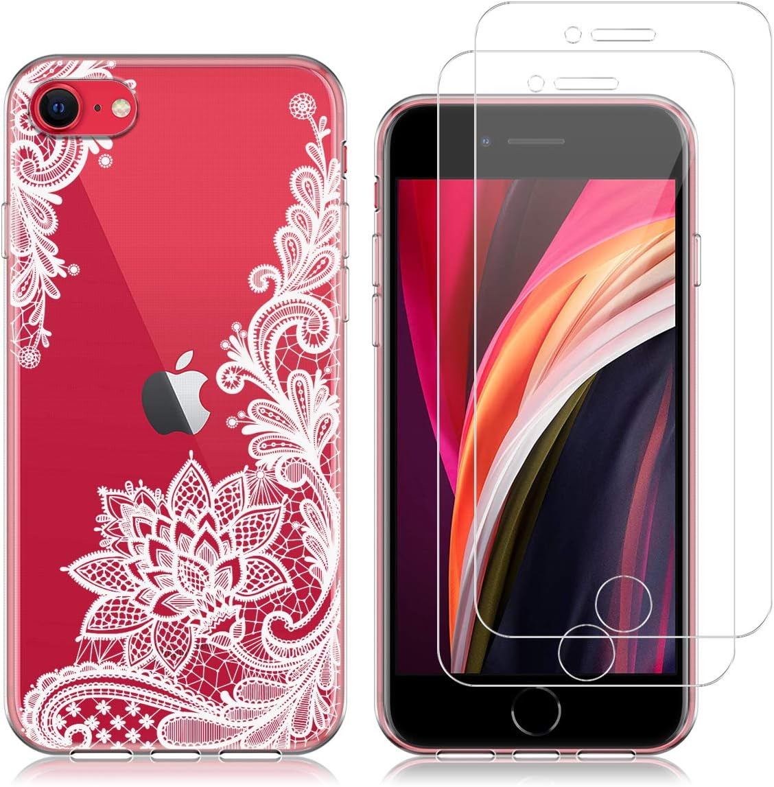 kaliter Coque pour iPhone Se 2020,Souple Transparent TPU Silicone ...