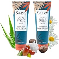 Amazon.com : Saavy Naturals 2 PACK Tahitian Vanilla Body Cream, 8.5 ...