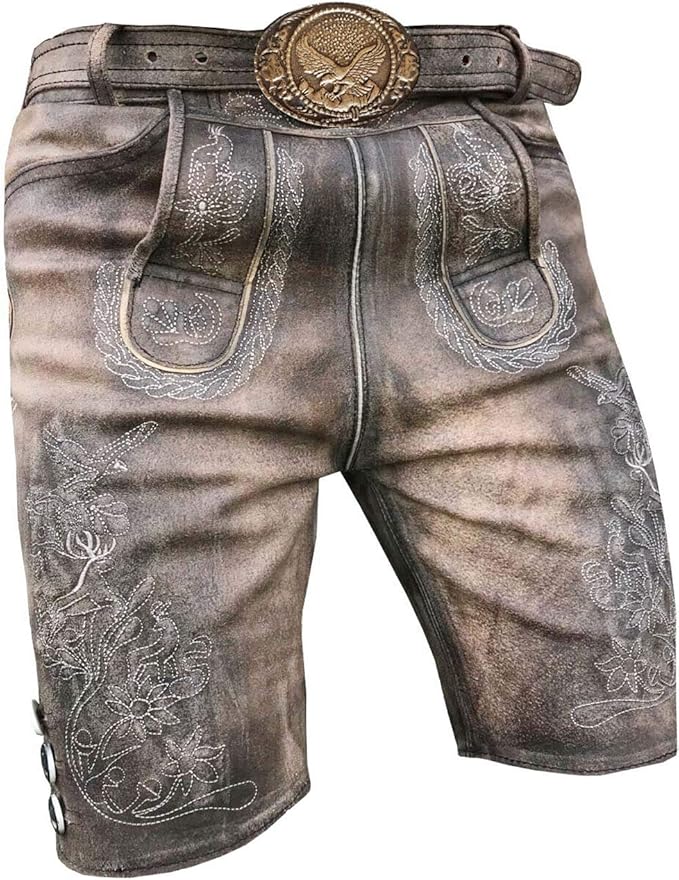 Amazon.com: Royal German Lederhosen Oktoberfest Short Lederhose ...
