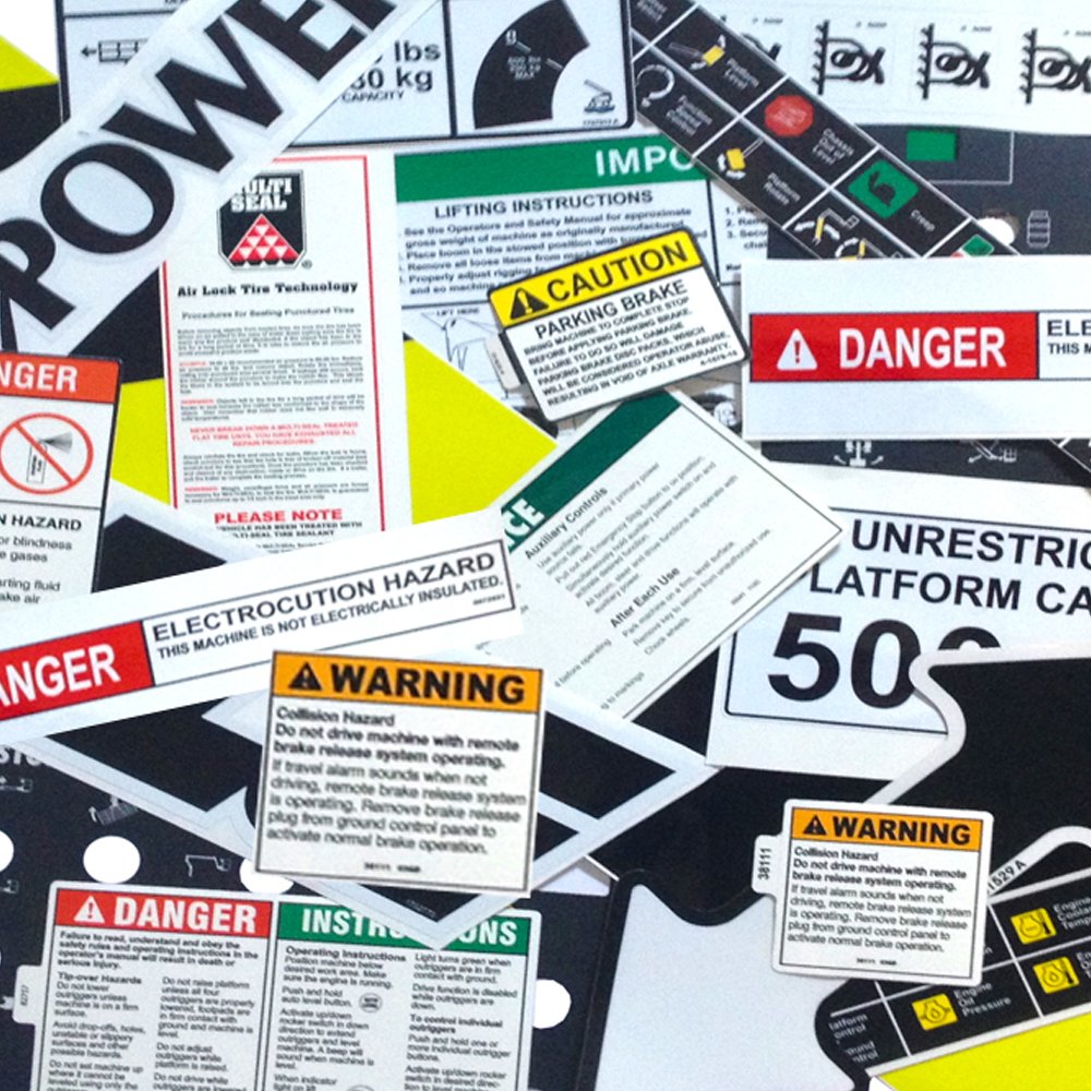 TriStar JLG 600S Boom Lift Decal Kit - SN 0300068000 - 0300087000 ...