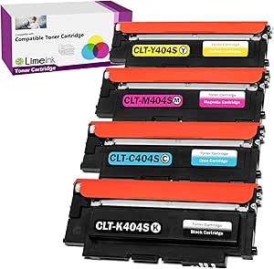 Amazon.com: Limeink 4 Compatible Toner Cartridges Replacement for Samsung 404s 404 CLT-K404S CLT ...
