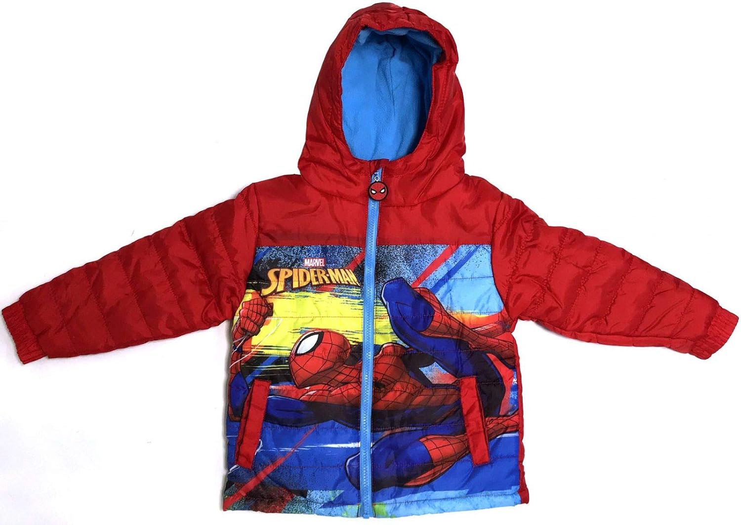 Spiderman Boys' Winter Jacket 3 4 6 8 Years 98 104 116 128 cm Red - Red ...