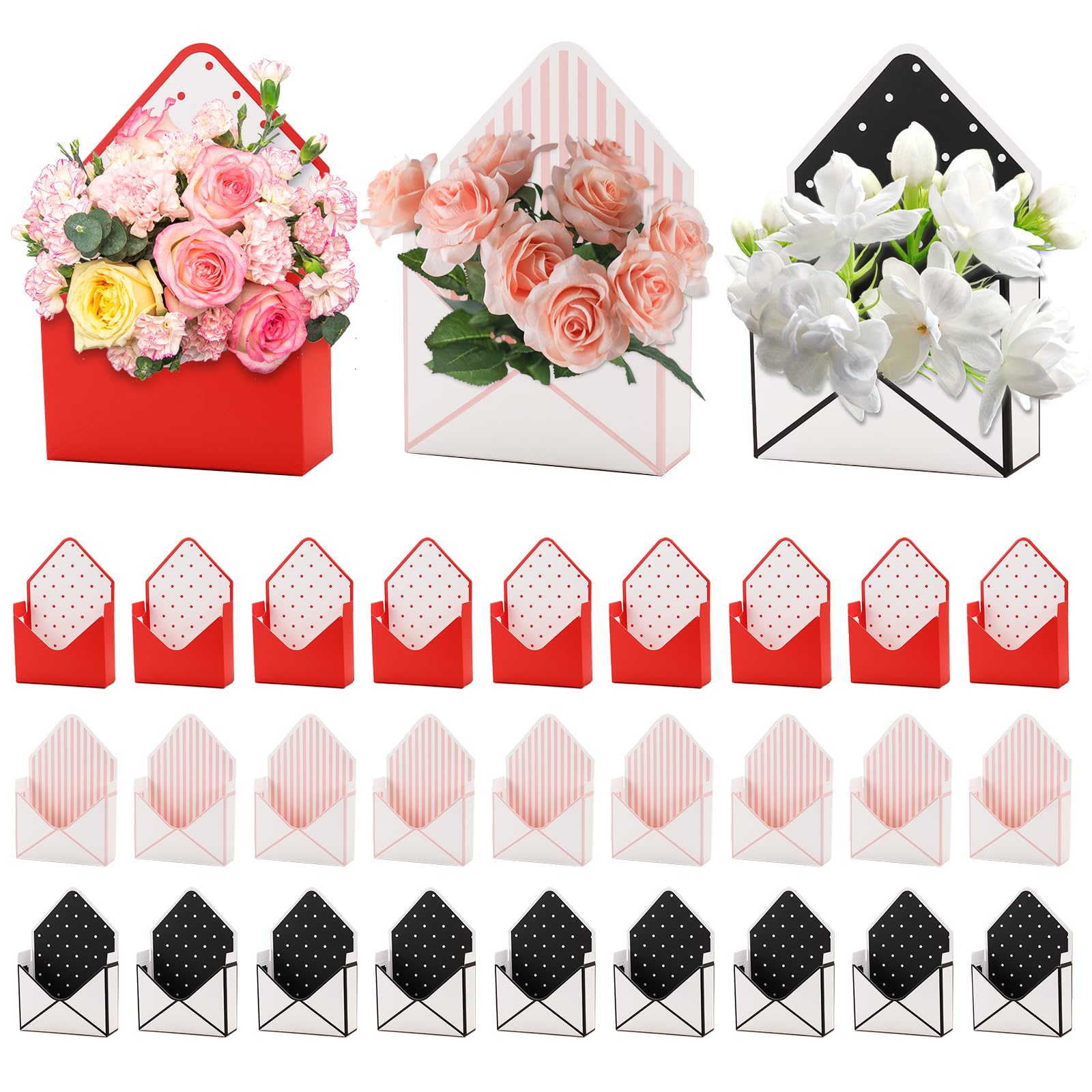 Romuss Floral Envelope Boxes Empty Paper Flower Bouquet Envelop Paper ...