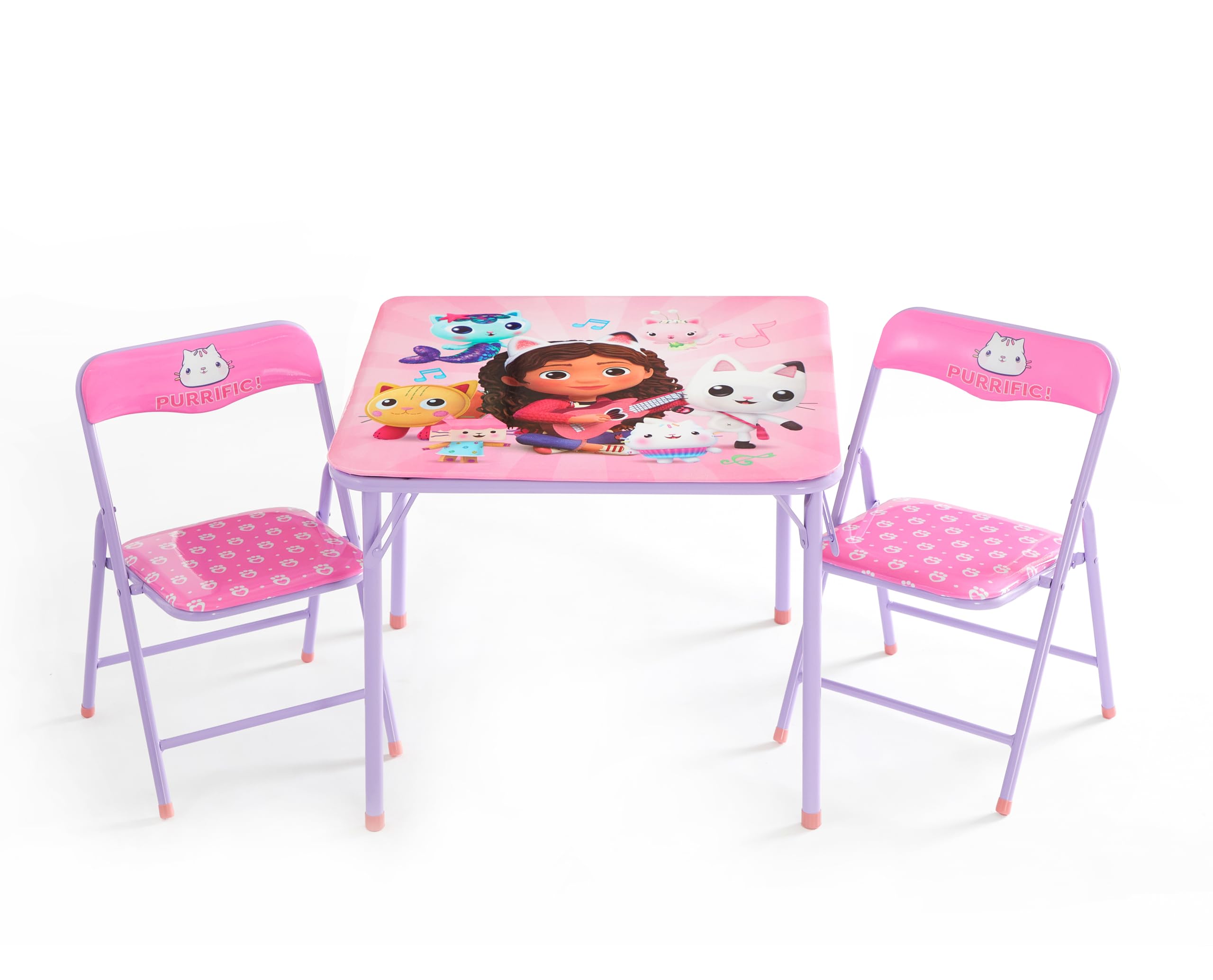 Idea Nuova Gabby's Dollhouse 3 Piece Children's Activity Square Table ...