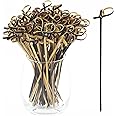 Amazon.com | BLUE TOP Bamboo Cocktail Picks 200 PCS Black Bamboo ...