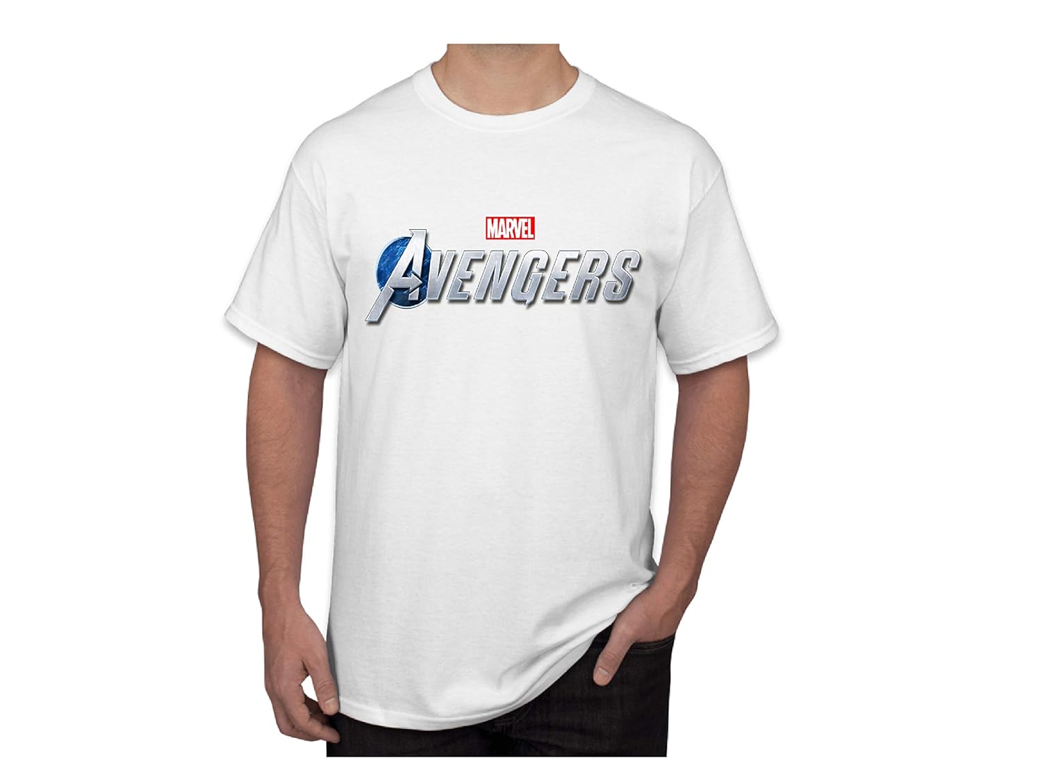 Buy Printkarwow Marvel Super Heroes White Printed T-Shirt | Avengers ...