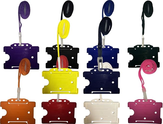 Customcard ltd® 100 x ID Card Plastic Pocket Clear ID Card Pass Holder ...