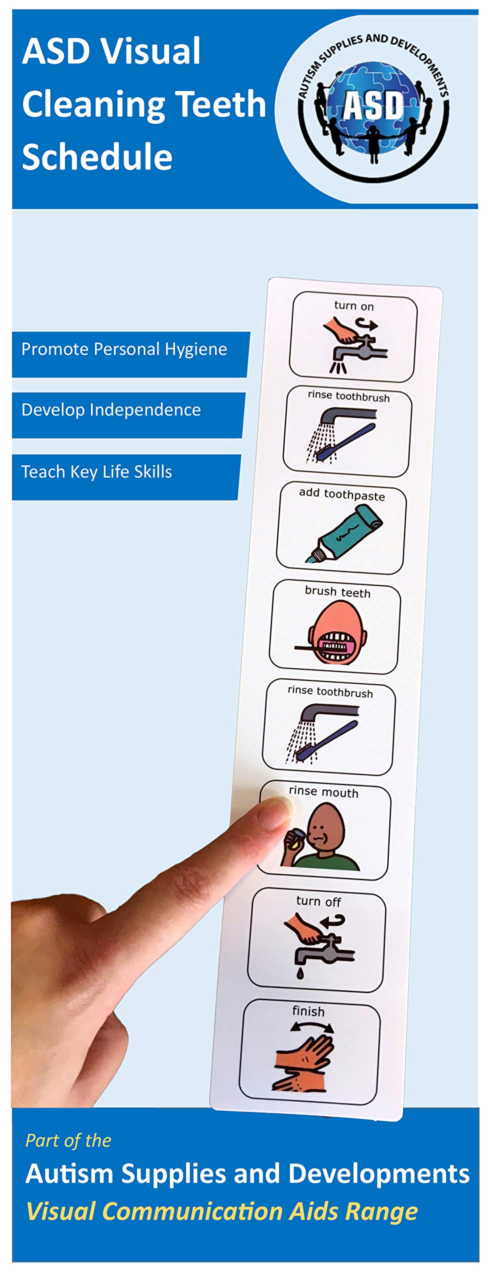 Buy Visual Cleaning Teeth Schedule - easy clean routine board ...