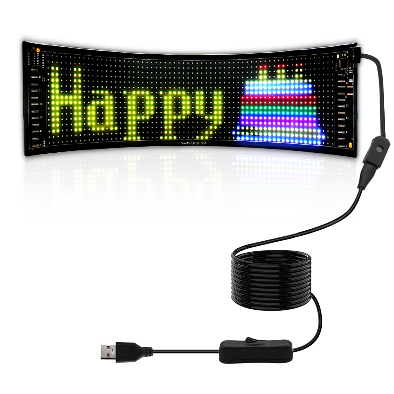 wooaismart Programmable LED Scrolling Sign - Full Color Display Board ...