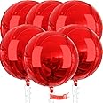 Amazon.com: PartyWoo Red Foil Balloons, 6 pcs 32 Inch Round Foil ...