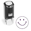 ExcelMark Smiley FACE - Self-Inking Round Teacher Stamp - Purple Ink in ...