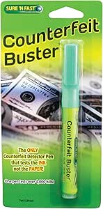 Amazon.com : Sure N Fast Counterfeit Buster Pen 7ml : Counterfeit Bill ...