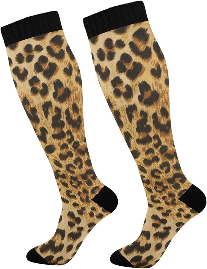PUXUQU Socken Strümpfe Tropisch Tier Leopard Druck Herren Damen ...