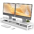 Amazon.com: Fenge Dual Monitor Stand for Desk, 42.5in Large Monitor ...