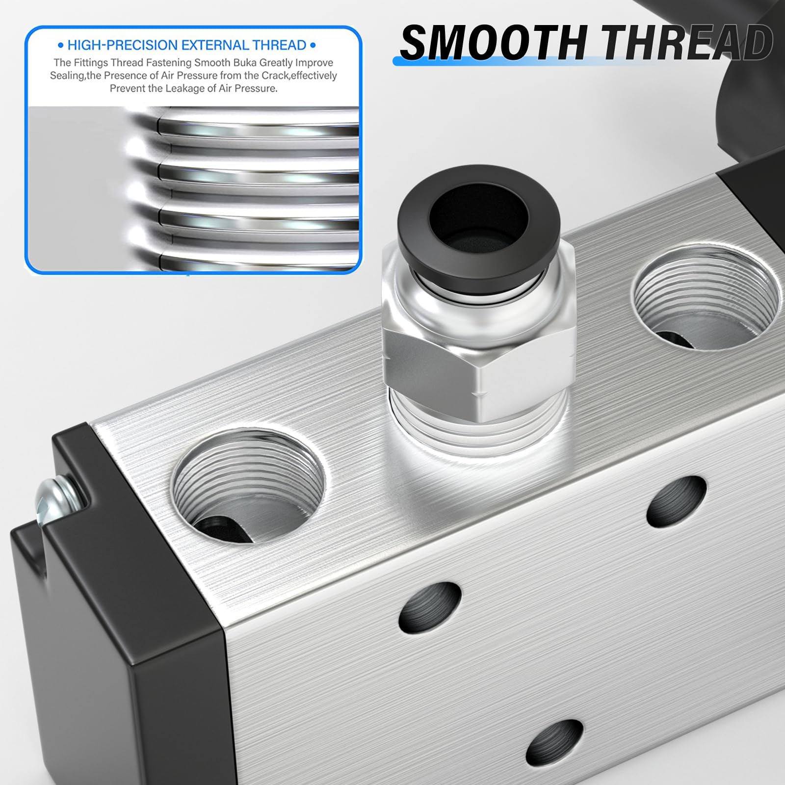 Mua TAILONZ PNEUMATIC 1/4"NPT 5 Way 3 Position Air Hand Lever Operated Valve Pneumatic Solenoid ...