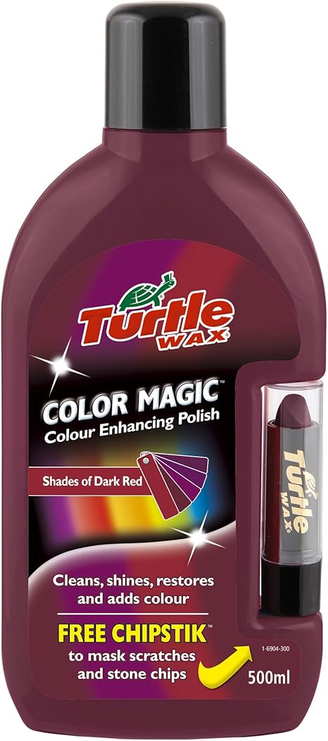Turtle Wax FG6904 Dark Red Color Magic Plus Colored Car Polish Cleans ...