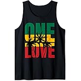 Amazon.com: Rasta Reggae One Love Palm Tree Rastafari Jamaican Vacation ...