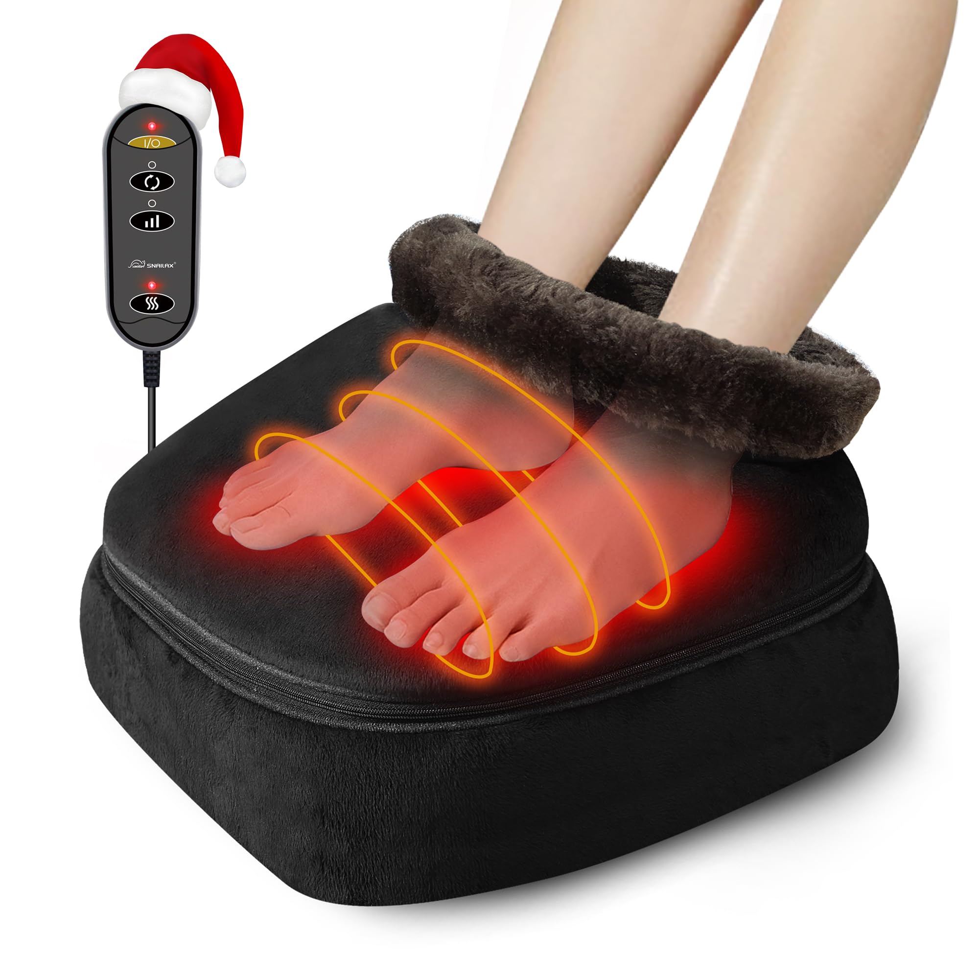 Snailax Foot Massager with Heat, 2-in-1 Shiatsu Gentle Foot and Back ...
