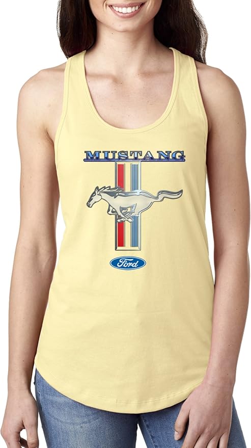 Amazon.com: Buy Cool Shirts Ladies Ford Mustang Tank Top Stripe Ideal ...