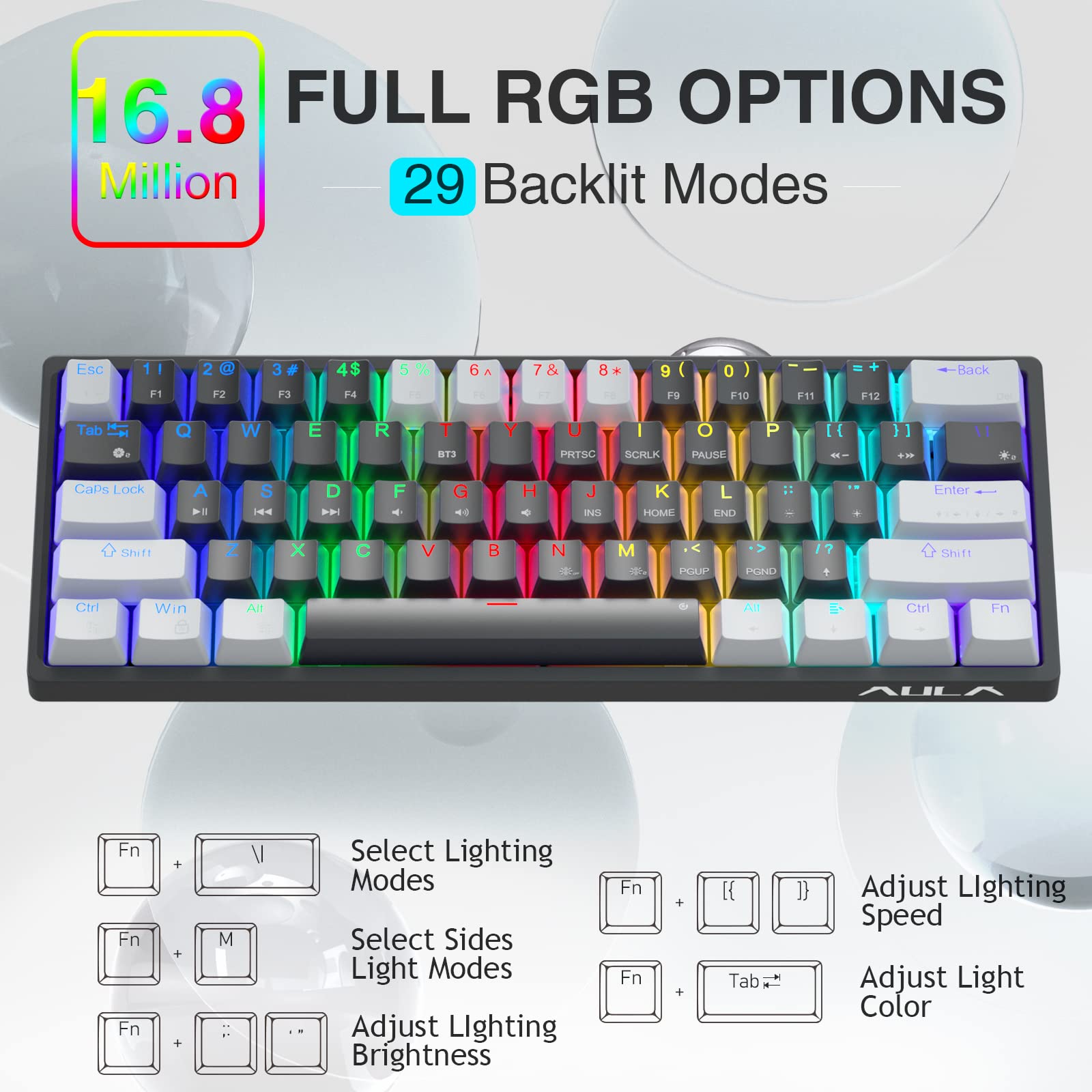 Mua 60 Percent Wired Mechanical Gaming Keyboard, 29 RGB Backlit Custom ...