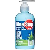 Amazon.com: Blue Stop Max Massage Gel and Muscle Rub Made with Aloe ...