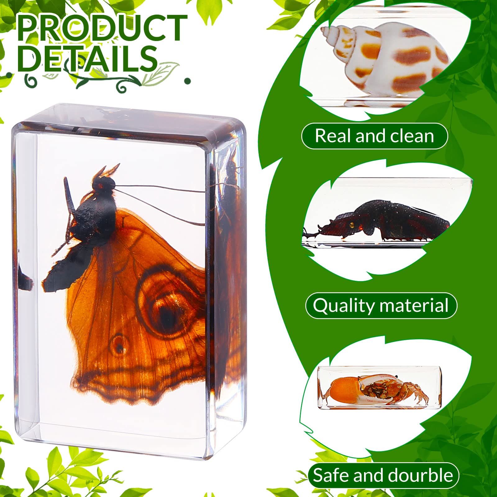 Mua 40 Pcs Insect in Resin Specimen Bugs Collection Paperweights Real Bugs in Resin Various ...