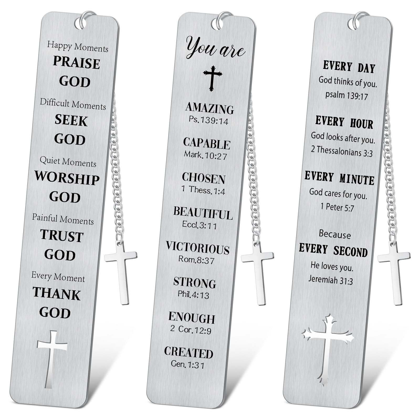 COCHIE 3PCS Metal Bookmark Bulk Christian Gifts, First Communion Gifts ...