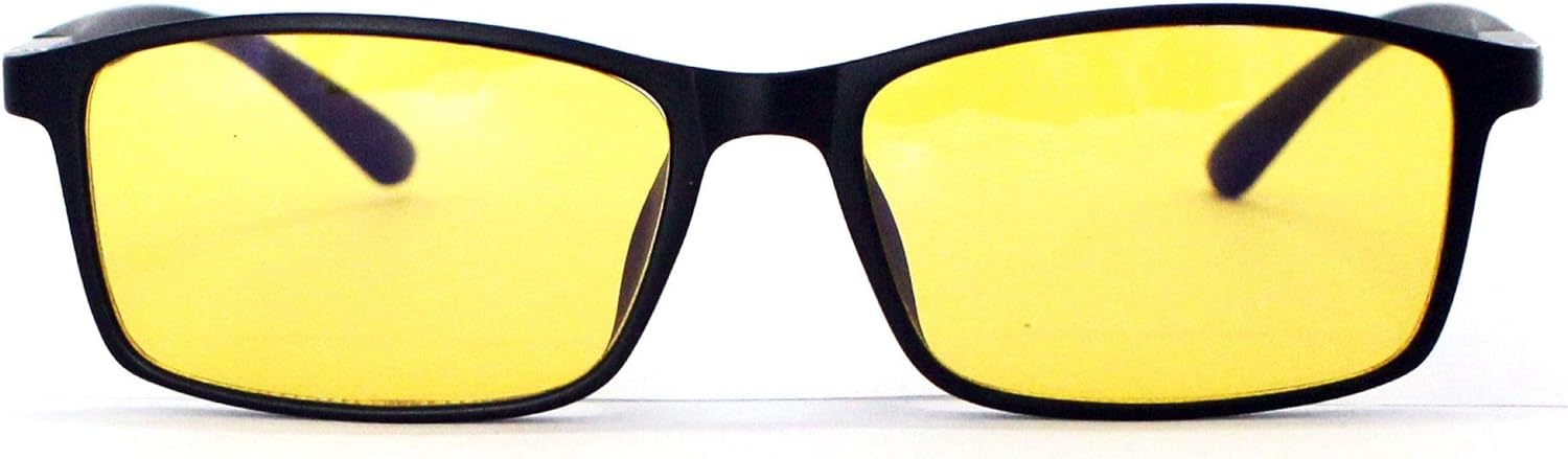 MAB: Yellow Tint Lens Blue Light Blocking Glasses for Men and Women ...