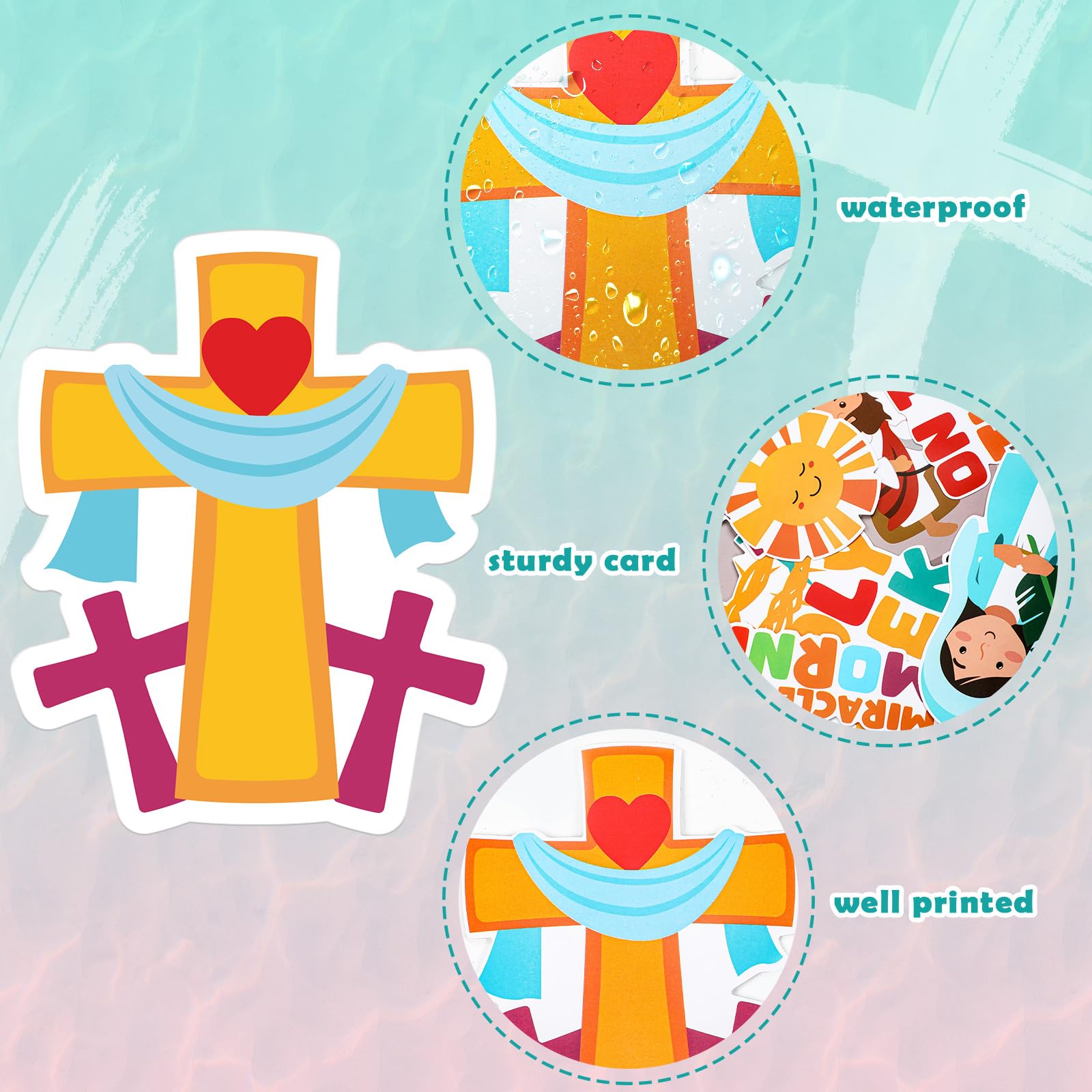 Motipuns 72 Pcs Easter Holy Week Bulletin Board Decorations Set Easter ...