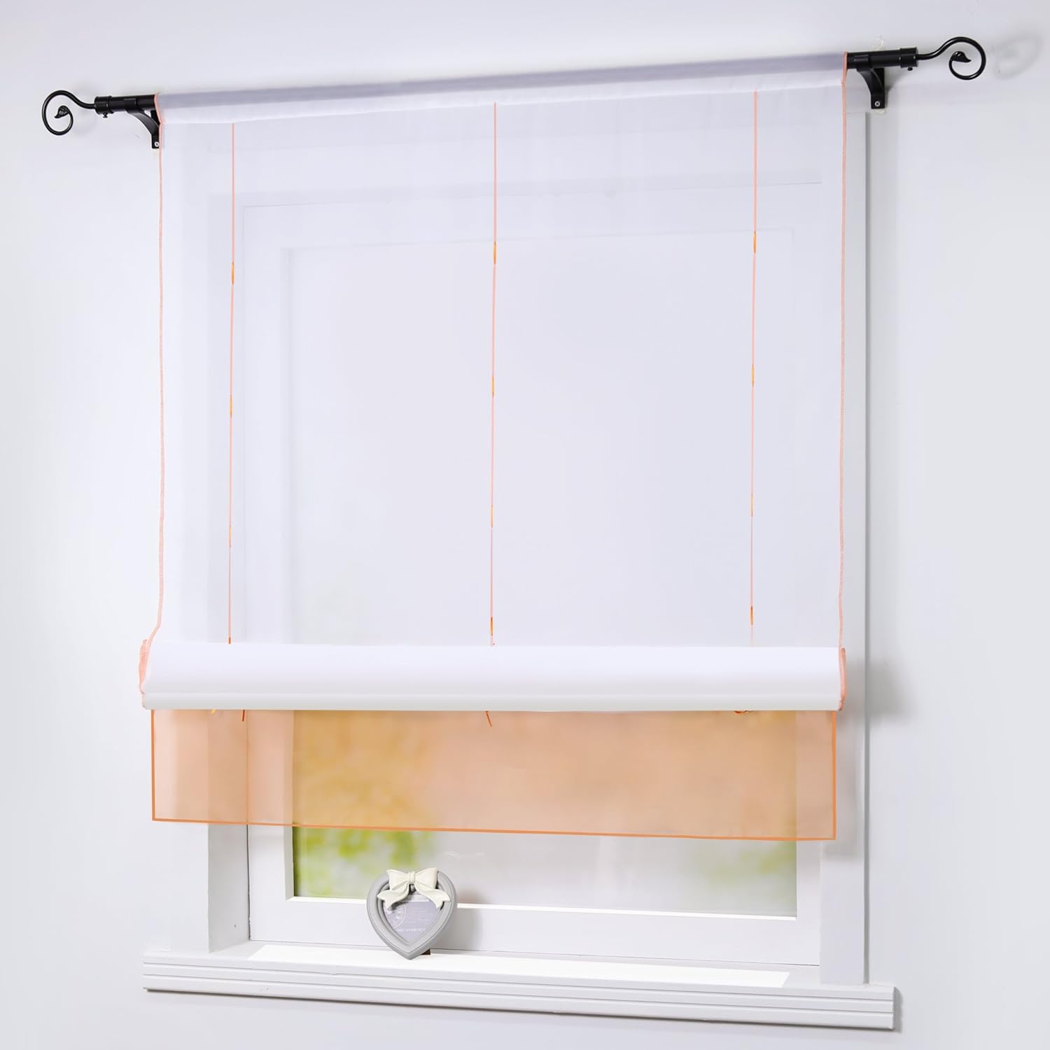 Joyswahl Raffrollo Voile Bändchenrollo mit Tunnelzug "Anna" Farb ...