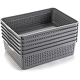Amazon.com: Eslite A4 Size Plastic Storage Basket,Desktop File Paper ...