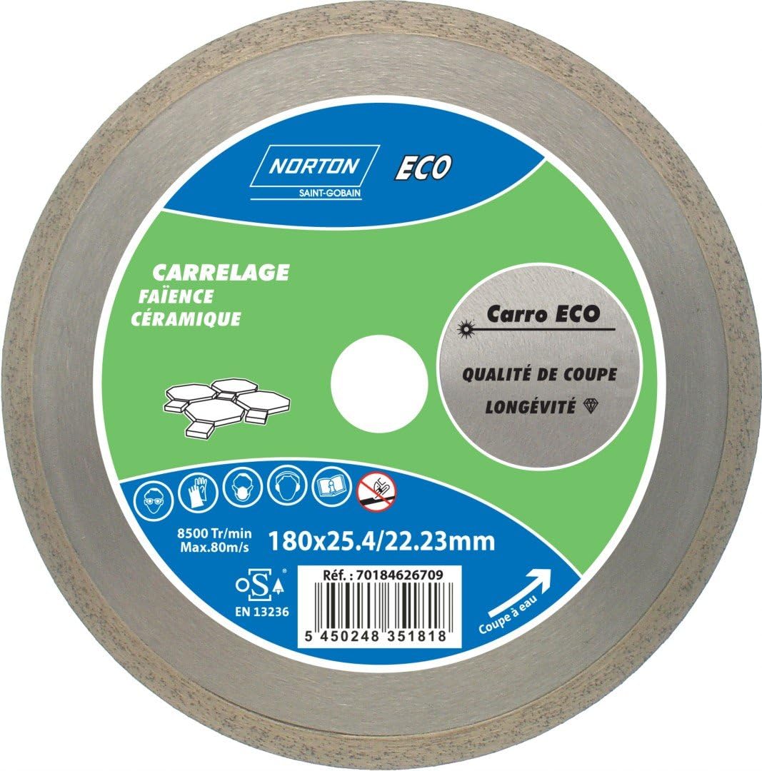 Norton Disque Diamant Carrelage L eau Carro Eco 180 X 25 4 Mm Amazon