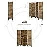 ECOMEX Room Divider 4 Panel with Louvered Design, 5.6ft Tall Wood ...