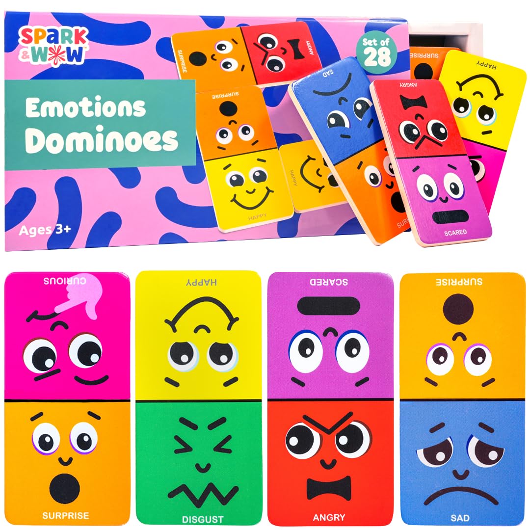 Mua SPARK & WOW Emotions Dominoes - Set of 28-7 Basic Emotions - Match and Identify Expressions ...