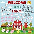 Amazon.com: Large Welcome to The Farm Bulletin Board Set Farm Animals ...