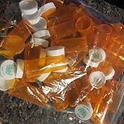Amazon.com: Plastic Prescription Vials/Bottles 25 Pack w/Caps 8 Dram ...