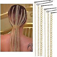 Amazon.com : Chamvino 6PCS Punk Metal Gold Tassel Ponytail Multi-Strand ...