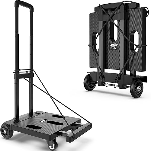 Ronlap Folding Hand Truck, Portable Dolly Cart Foldable Lightweight, 4 ...