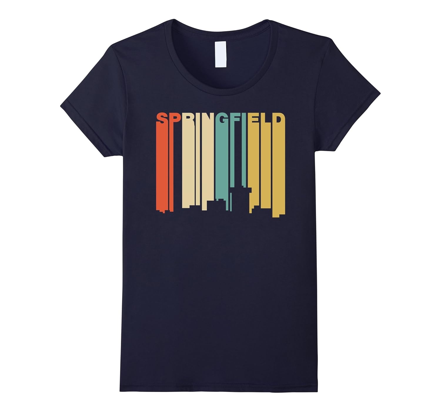 Retro 1970’s Style Springfield Missouri Skyline T-Shirt-4LVS – 4loveshirt
