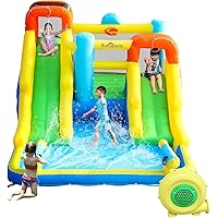 Amazon.com: SunSports Inflatable Water Slide,Bouncy Castle for Kids ...