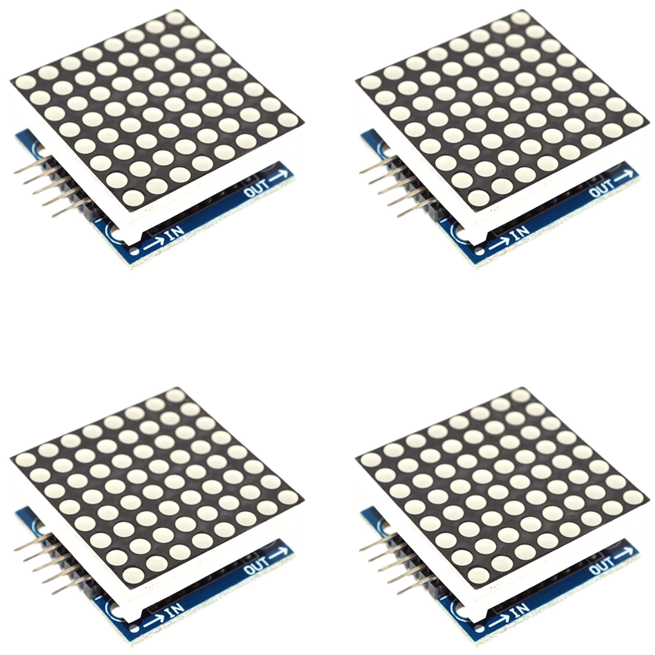 Diyables Led Matrix Display Fc16 8x8 For Arduino Esp32 Esp8266 Raspberry Pi 4 Pieces For