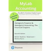 Amazon.com: Horngren's Financial & Managerial Accounting: The Financial ...