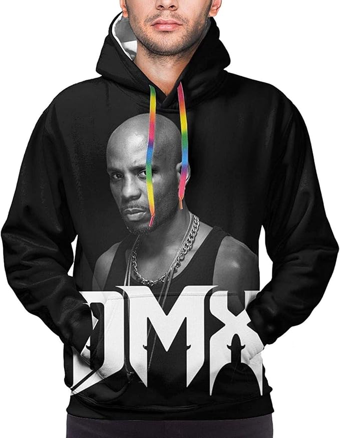 DMX Men's Full Print Sweatshirt Hoodie Pullover Pocket Sweater Jacket ...