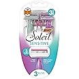 Amazon.com: BIC Soleil Sensitive Women's Disposable Razors, 3 Blades ...
